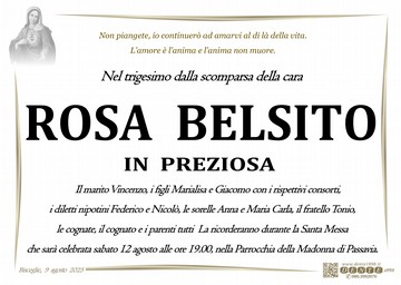 Trigesimo: BELSITO ROSA